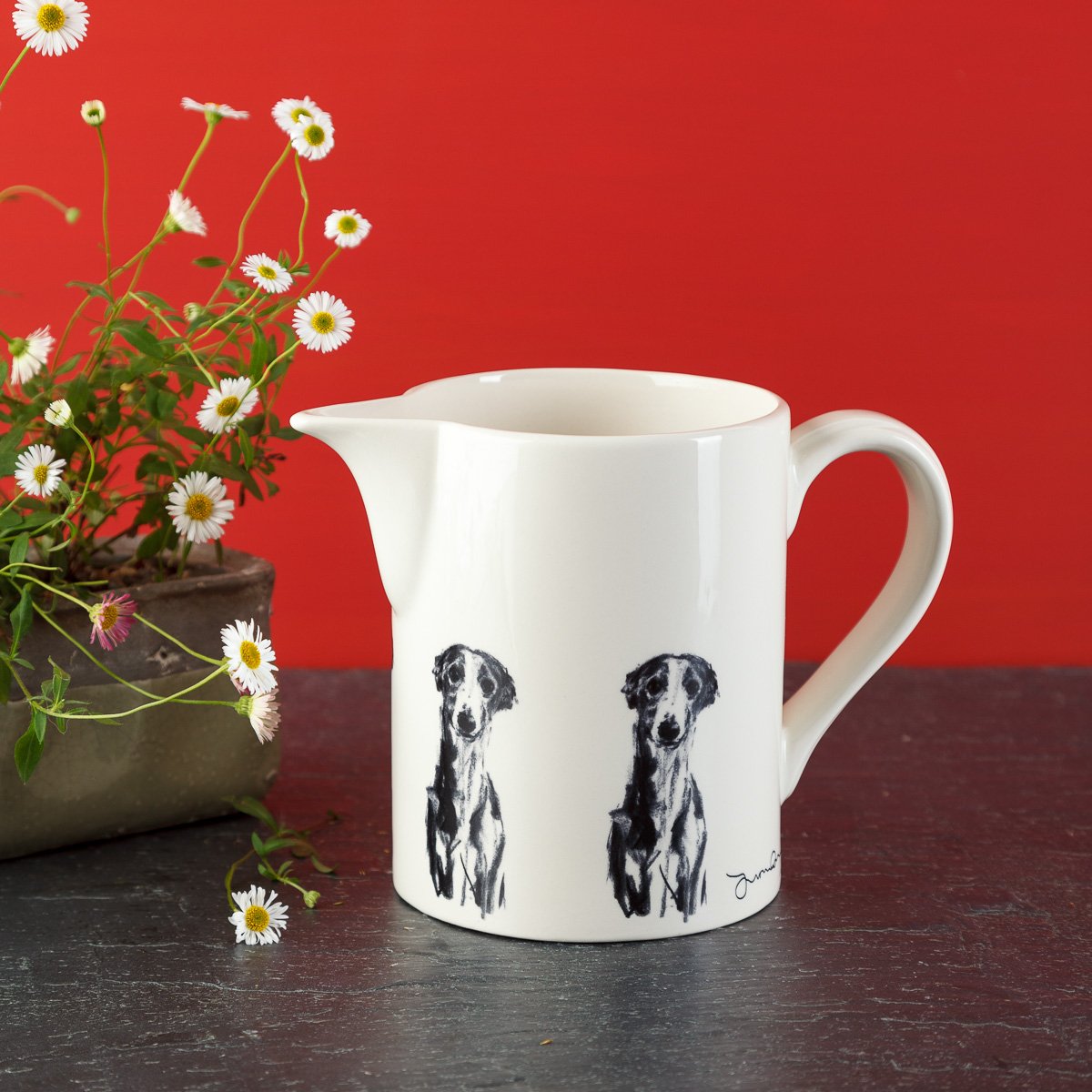 Gentle Whippet - Large Jug – Victoria Armstrong